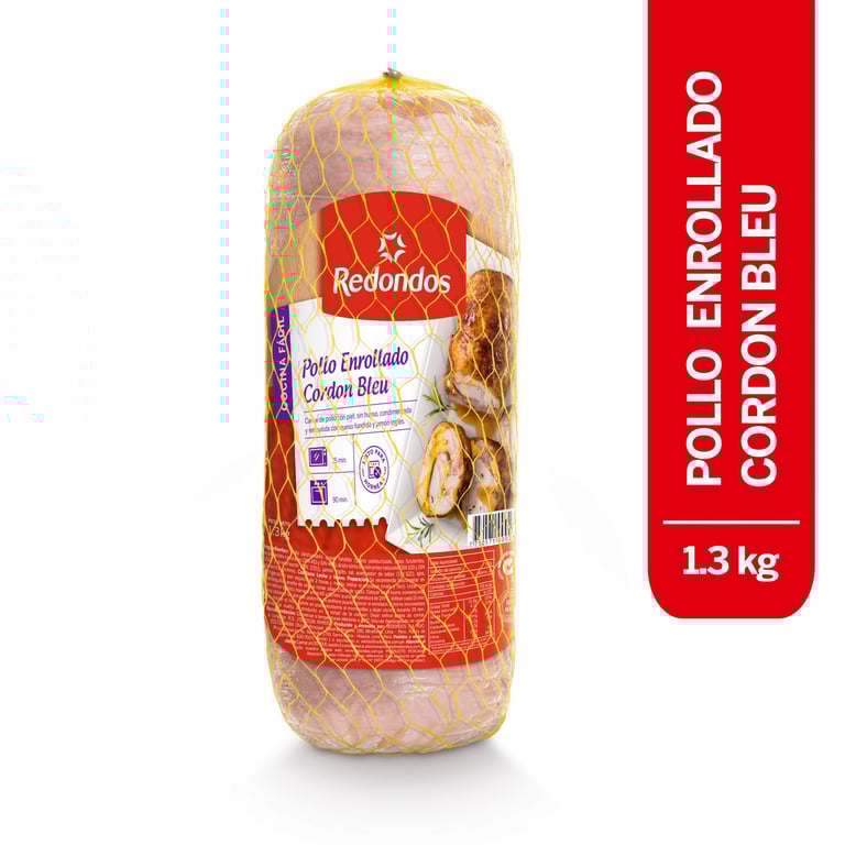 Enrollado de Pollo Cordon Bleu Redondos 1.3 kg | Tottus Perú