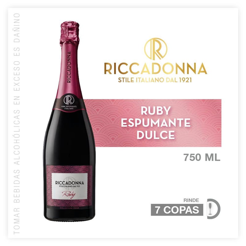 Asti Rubi Rosé Riccadonna 8° 750 mL | Tottus Perú