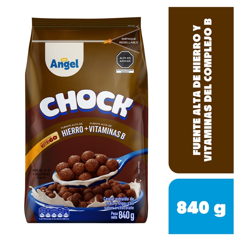 Cereal Angel Chock Bolitas Maíz y Chocolate Bolsa 840 g | Tottus Perú