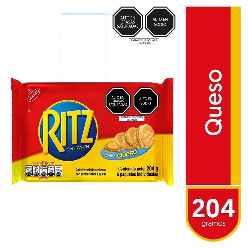 Galleta Ritz Sabor a Queso 204 g | Tottus Perú