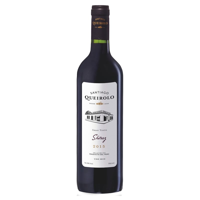 Vino Santiago Queirolo Seco Gran Tinto Shiraz Botella 750 mL | Tottus Perú