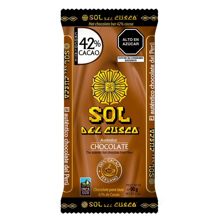 Chocolate Para Taza Sol Del Cusco 90 g - Barra 90 gr | Tottus Perú