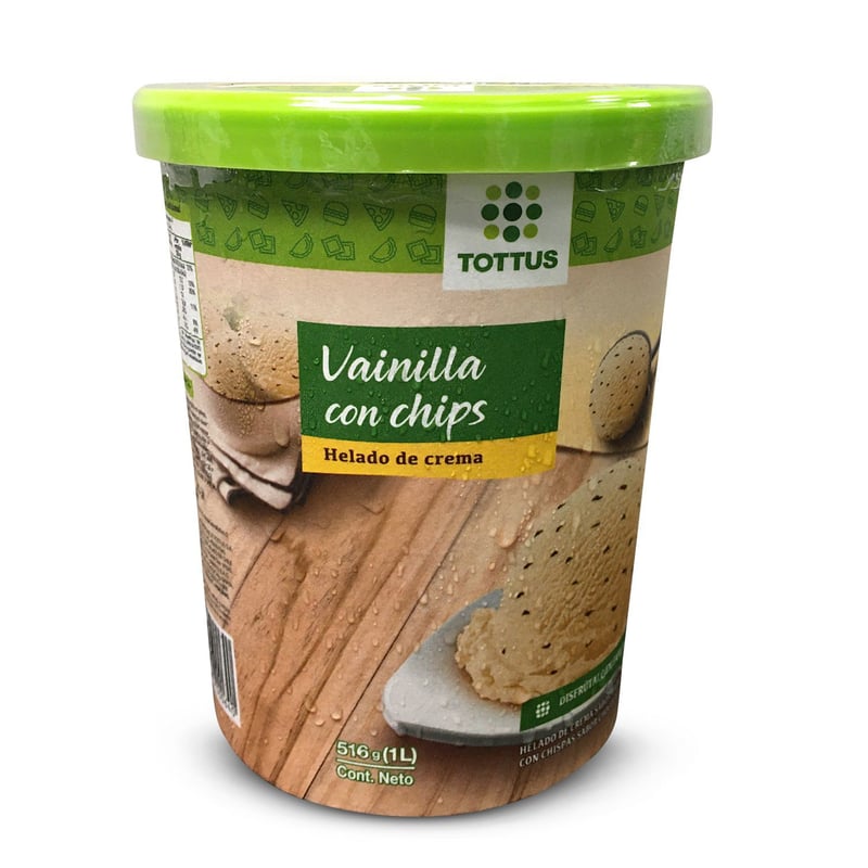 Helado de vainilla con chips | Tottus Perú