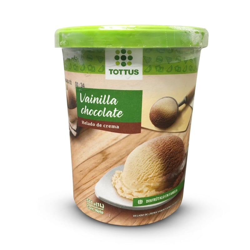Helado de vainilla con chocolate | Tottus Perú
