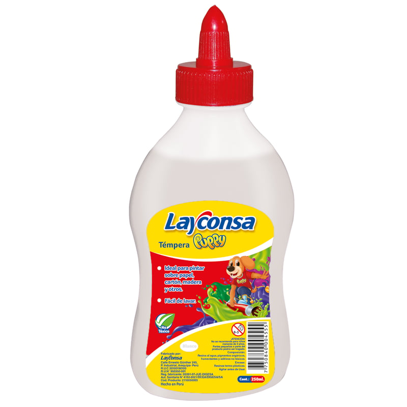 Témpera Layconsa Blanca Con Dispensador Envase 250 cc | Tottus Perú