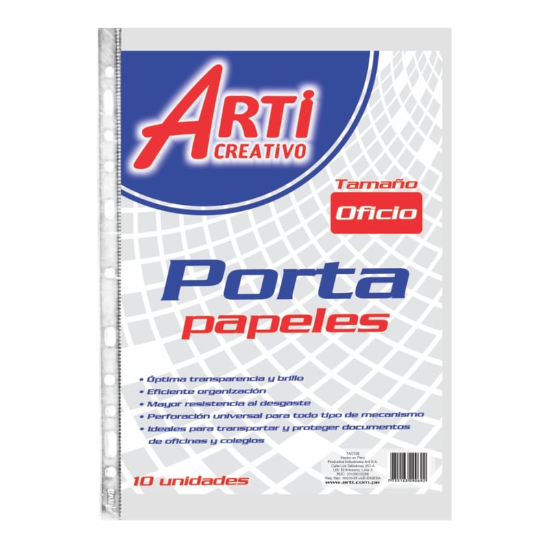 Porta Papeles Arti Creativo Oficio Empaque 80 Und | Tottus Perú