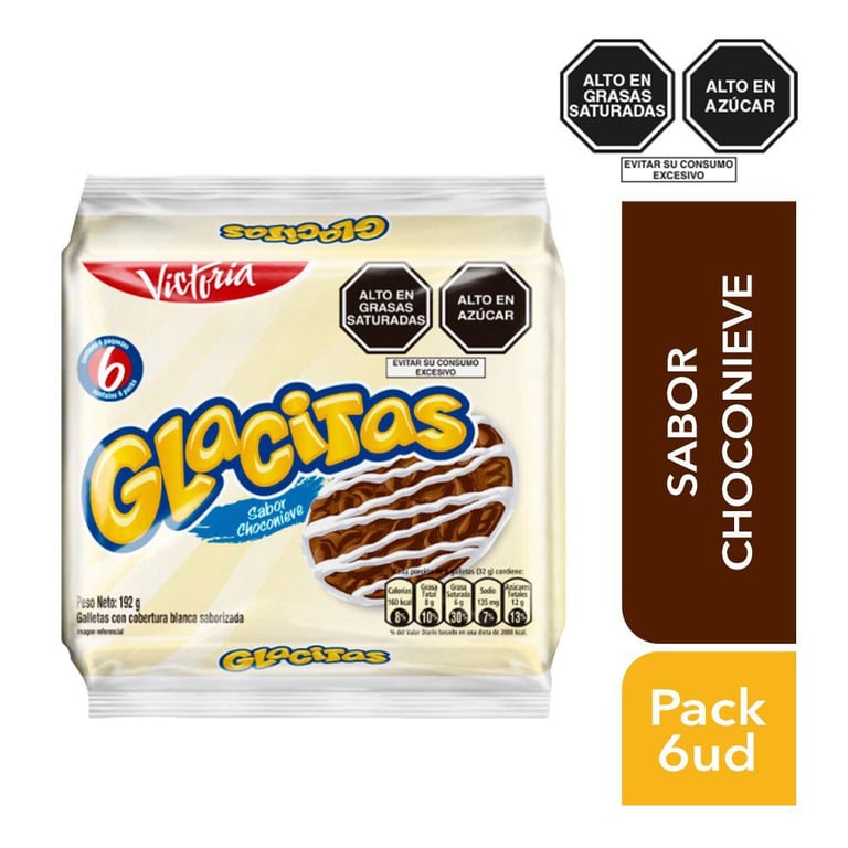 Galletas Victoria Glacitas Choco Nieve Sixpack 192 g | Tottus Perú