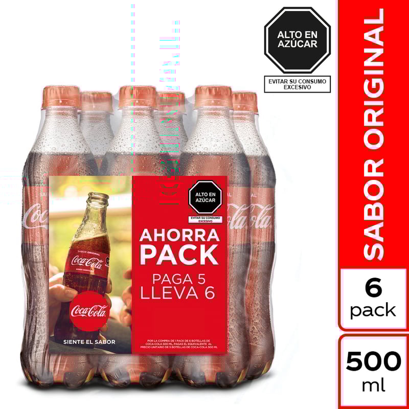 Gaseosa Coca-Cola Original 500 Ml Sixpack | Tottus Perú