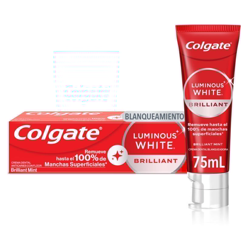 Pasta Dental Blanqueadora Colgate Luminous White Envase 75 mL | Tottus Perú
