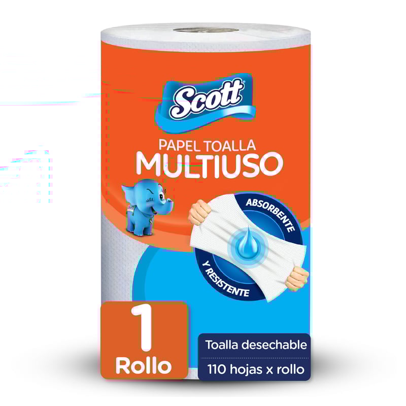 Papel Toalla Scott Multiusos Empaque 1 Rollo 110 Hojas | Tottus Perú