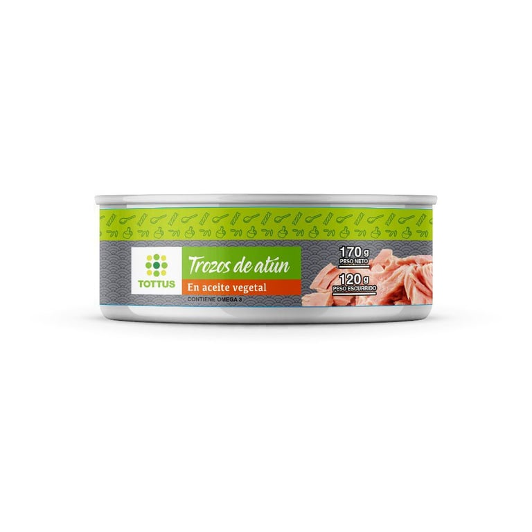 Trozos de Atún en Aceite Vegetal Tottus 170 g | Tottus Perú