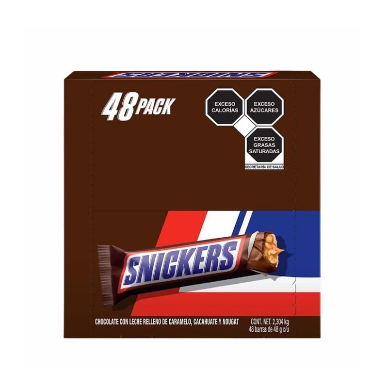 Barra de Chocolate Snickers 48 Unidades | Tottus Perú