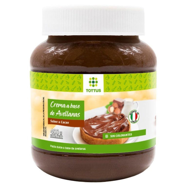 Crema de Avellanas Sabor a Cacao Tottus 400 g | Tottus Perú