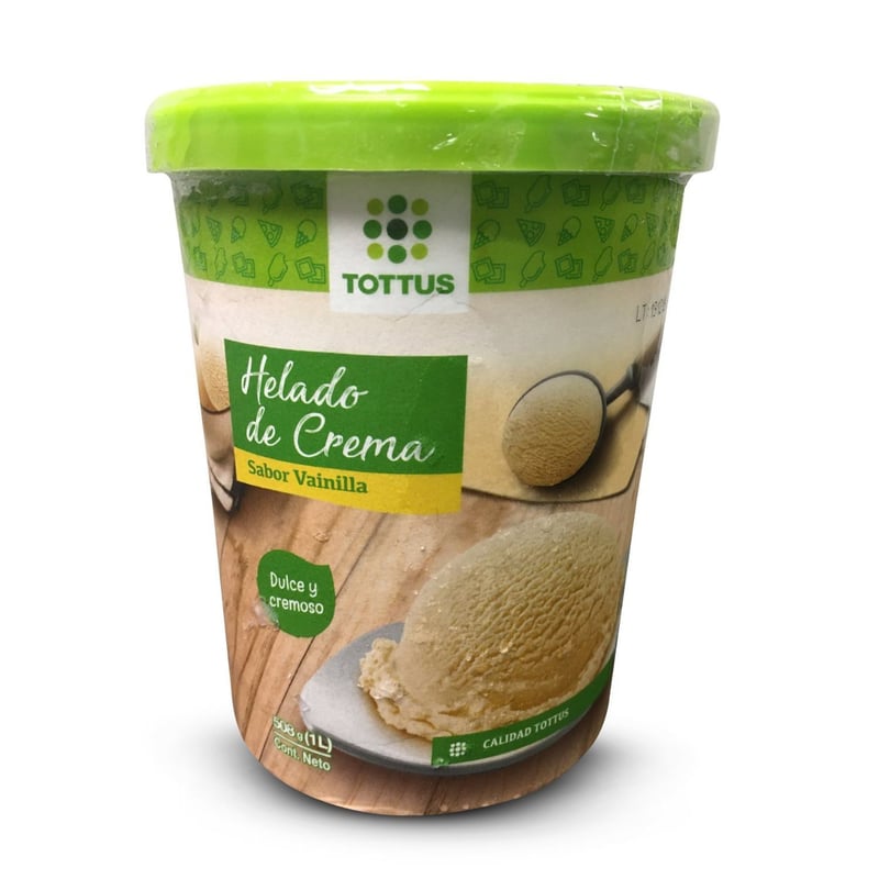 HELADO VAINILLA TOTTUS X 1L | Tottus Perú