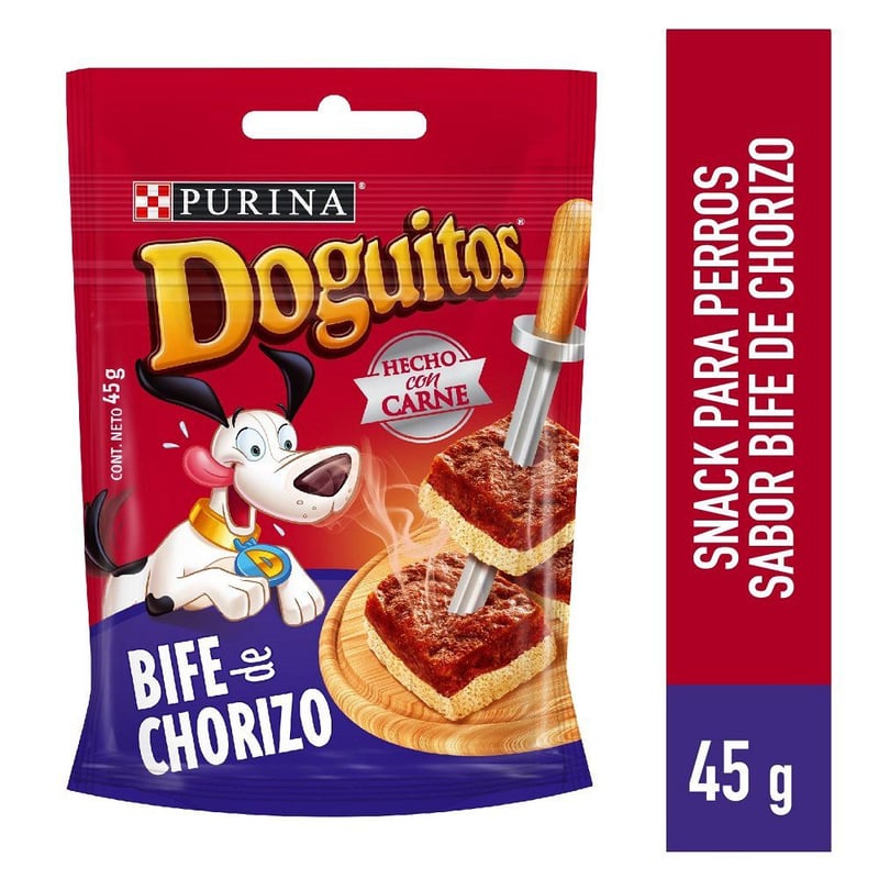 Snack para perro Doguitos sabor Bife de Chorizo de 65 gr | Tottus Perú