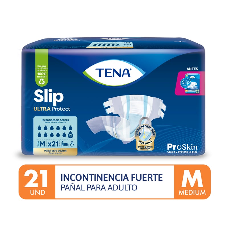 Pañal Para Adulto Tena Slip Ultra Talla M Empaque 21 Und | Tottus Perú