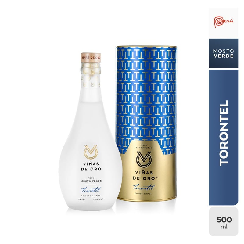 Pisco Mosto Verde Torontel Viñas de Oro 41° 500 mL | Tottus Perú