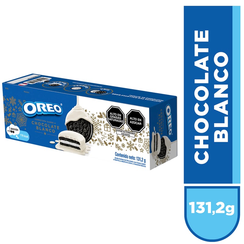 Galletas Oreo Cobertura Sabor A Chocolate blanco 131,2 g | Tottus Perú