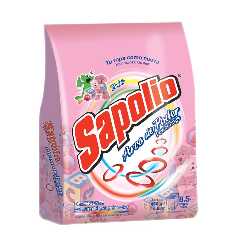 Detergente Sapolio Aros de Poder Aroma Bebé 450g | Tottus Perú