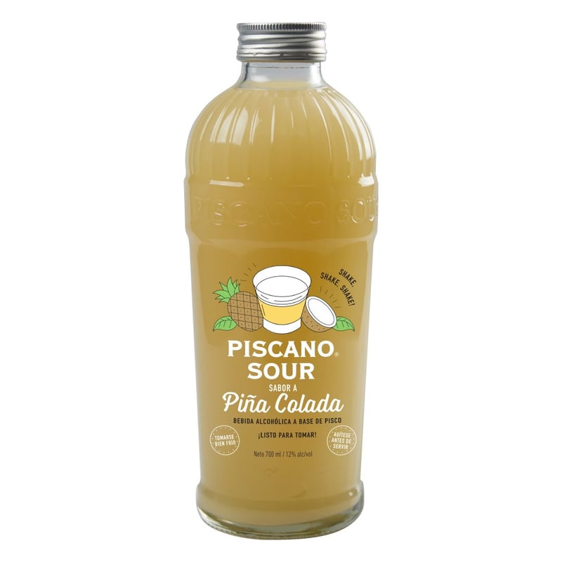Bebida Piscano Sour Sabor Piña Colada Botella 700 mL | Tottus Perú