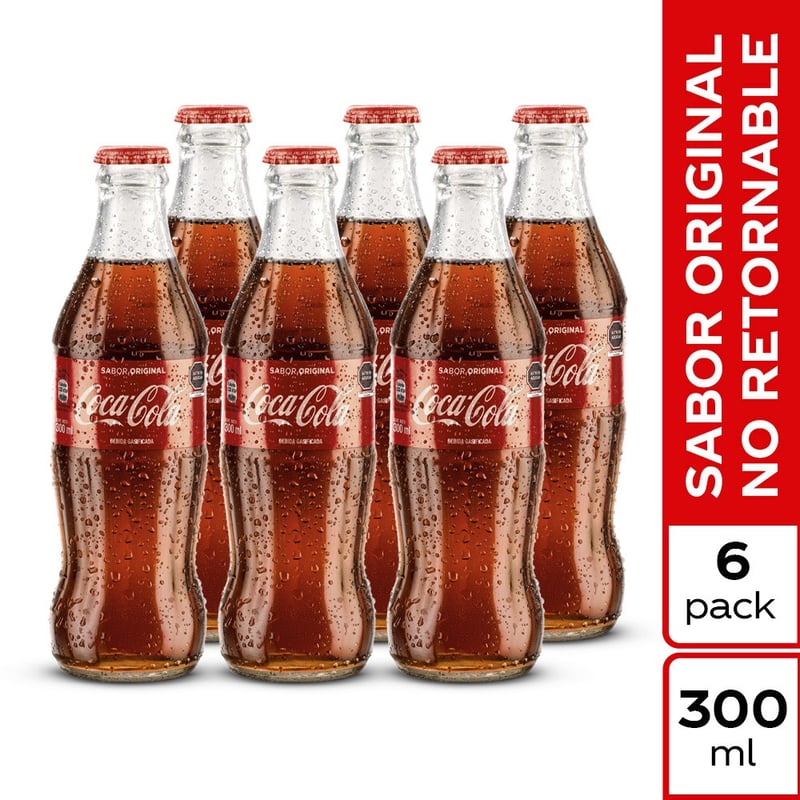 Six Pack Coca-Cola Original 300 mL | Tottus Perú