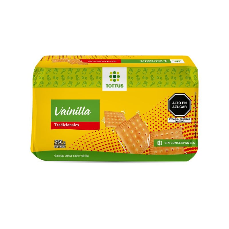 Galleta Sabor Vainilla Tottus 250 g | Tottus Perú