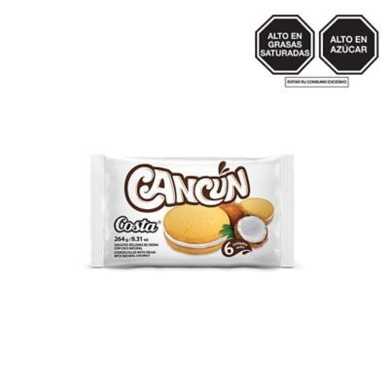 Galleta Cancún Crema Coco 6 unidades | Tottus Perú