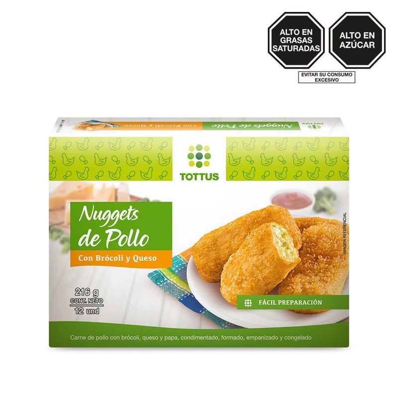 Nugget De Pollo Con Brocoli Y Queso Tottus 12 Un | Tottus Perú
