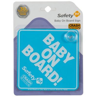 LETRERO BABY ON BOARD AZUL SAFETY 1ST | Tottus Perú