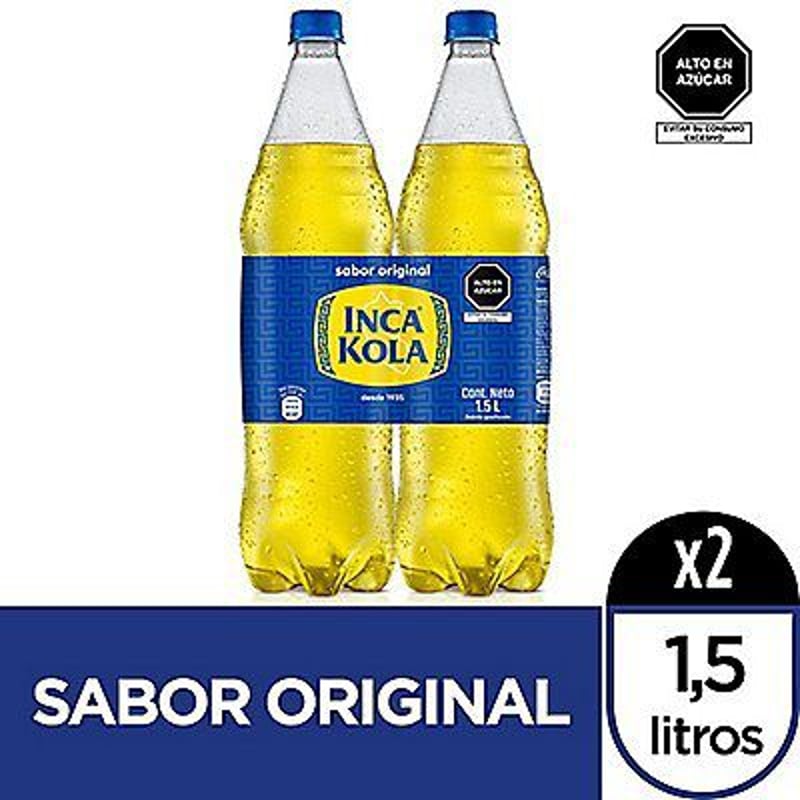 BEBIDA GASEOSA INCA KOLA ORIGINAL BOT 1.5L X 2UND | Tottus Perú