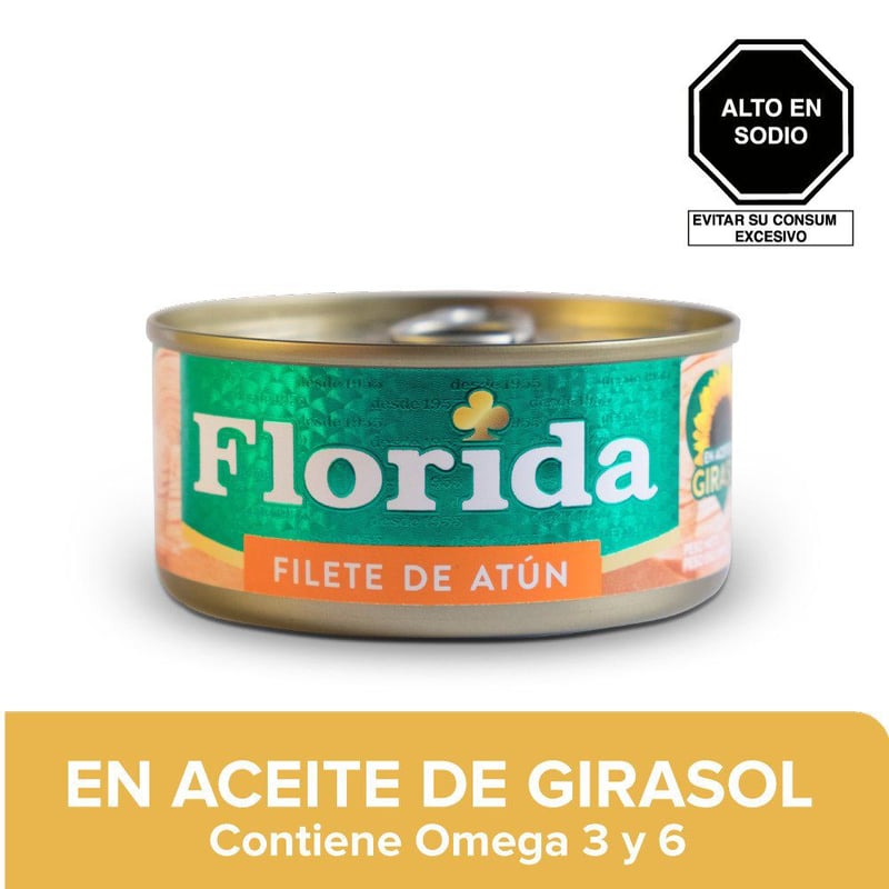 FILETE DE ATUN EN ACEITE DE GIRASOL 170G. | Tottus Perú