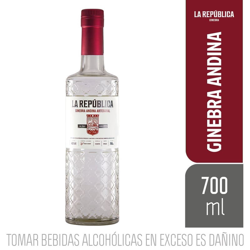 Gin La República Andino Cuatro Gallos 700 mL | Tottus Perú