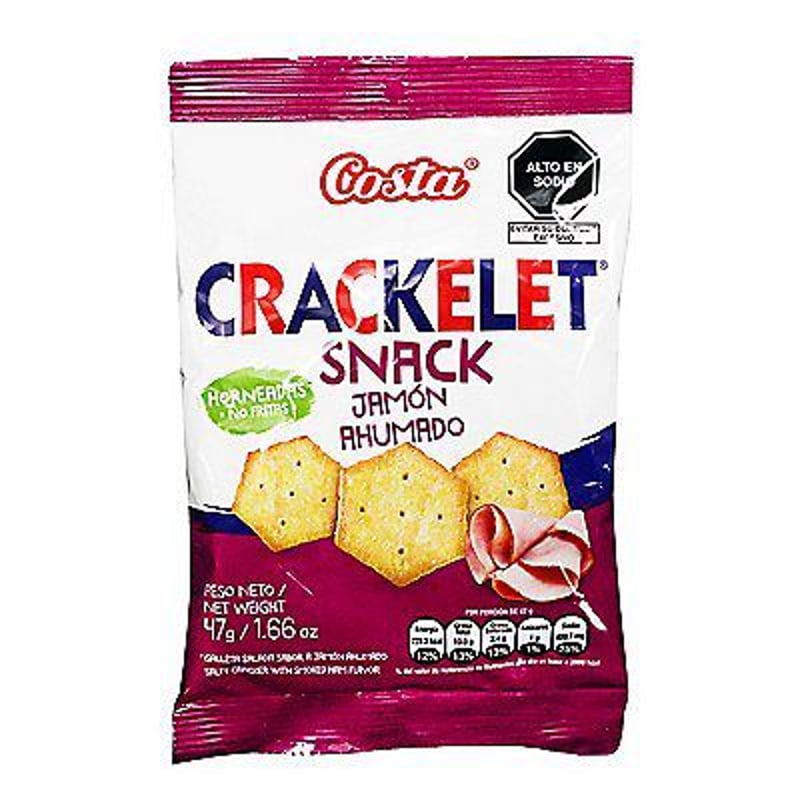 Galleta Crackelet de Jamón Ahumado de 47 g | Tottus Perú