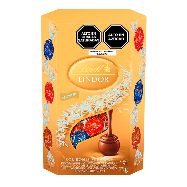 Bombones de chocolate Lindor mini cornet Lindt 75 g | Tottus Perú