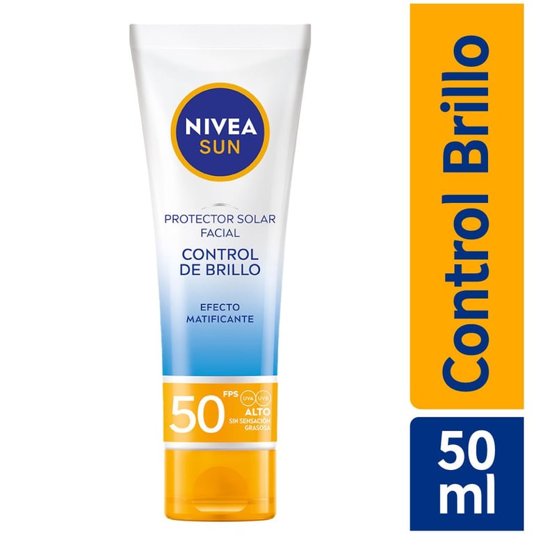 Bloqueador Facial Nivea Sun Control Brillo Fps50 Envase 50 mL | Tottus Perú