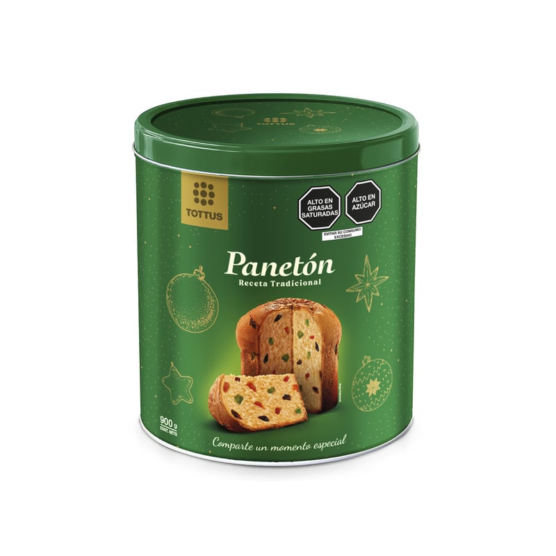 Panetón Lata Tottus Navidad x 900 gr | Tottus Perú