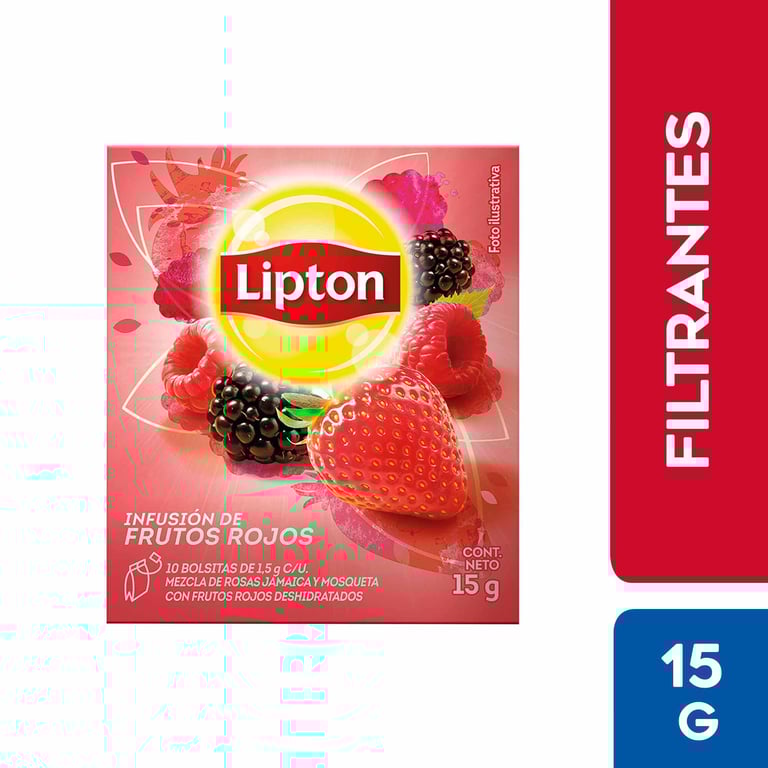 Infusión de Frutos Rojos Lipton con 10 filtros | Tottus Perú
