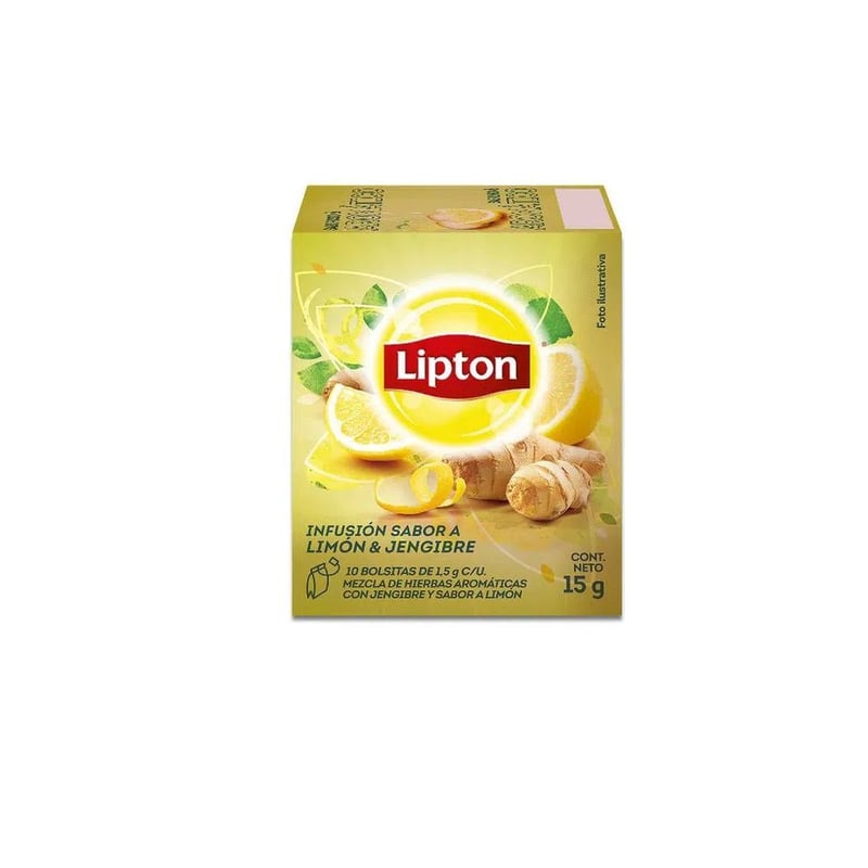 INFUSION LIPTON LIMON Y JENGIBRE CAJA 1.5G X10UND | Tottus Perú