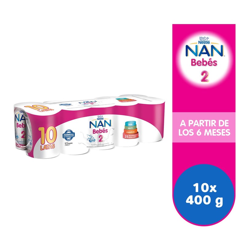 Pack Fórmula Líquida Nan Bebés 2 x 10 Und | Tottus Perú