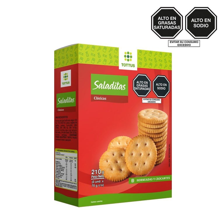 Galletas Saladitas Clásicas Tottus 210 g | Tottus Perú