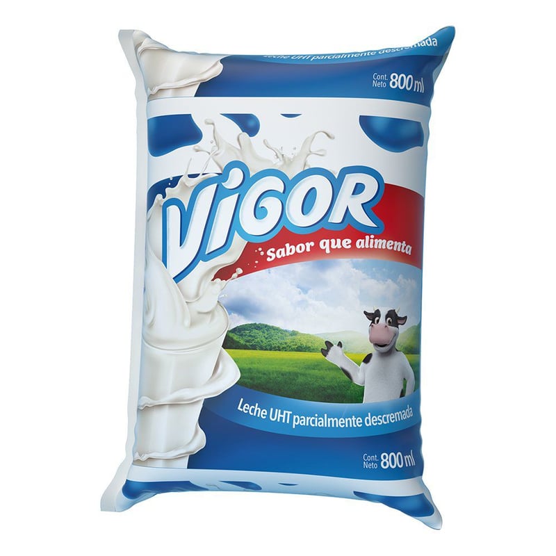 Leche Vigor Semidescremada 800 mL | Tottus Perú