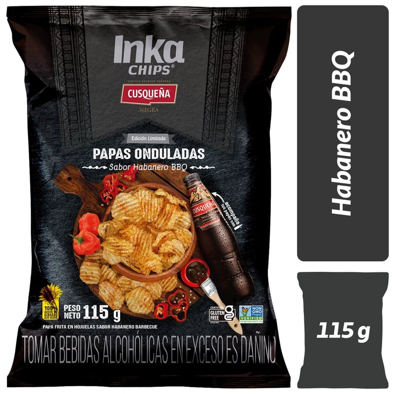 PAPAS INKA CHIPS CUSQUENA HABANERO BBQ 115G | Tottus Perú