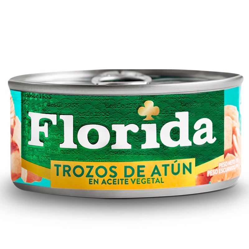 Trozos Atún Florida en Aceite Vegetal y Sal 140g | Tottus Perú