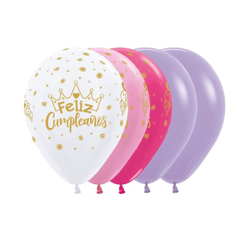 Globos R 12 Feliz Cumpleanos B X 8 Un | Tottus Perú