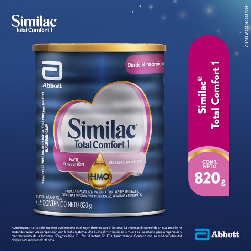 Similac® Total Comfort 1 con HMO* Lata de 820 g | Tottus Perú