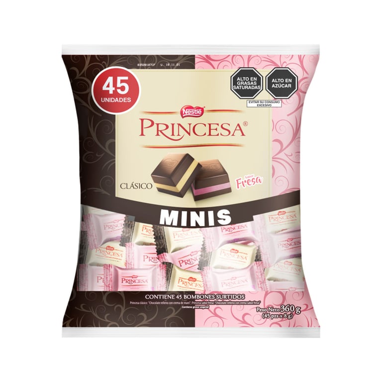Mini Chocolates Princesa Sabor Fresa Bolsa 45 Und 8 g | Tottus Perú