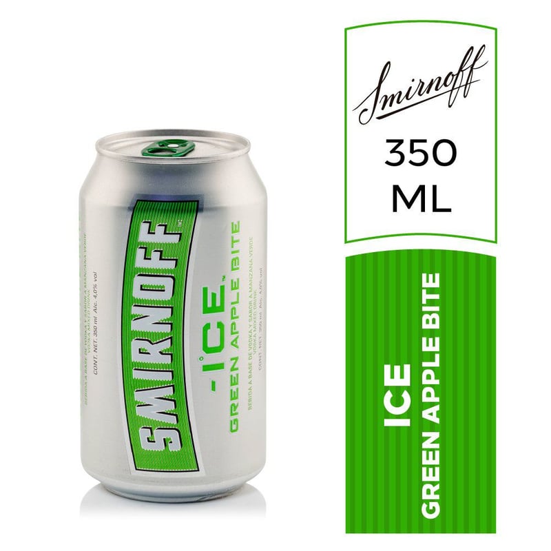 Vodka Ice Green Apple Lata 350 mL | Tottus Perú