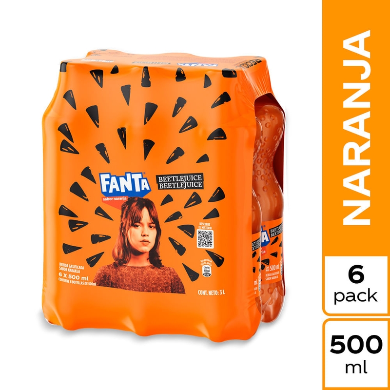 BEBIDA GASESOSA FANTA NARANJA BOT 500ML X 6UND | Tottus Perú