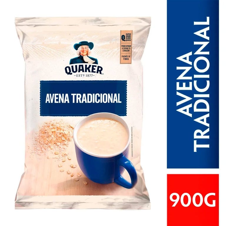Avena Quaker Tradicional 900g | Tottus Perú