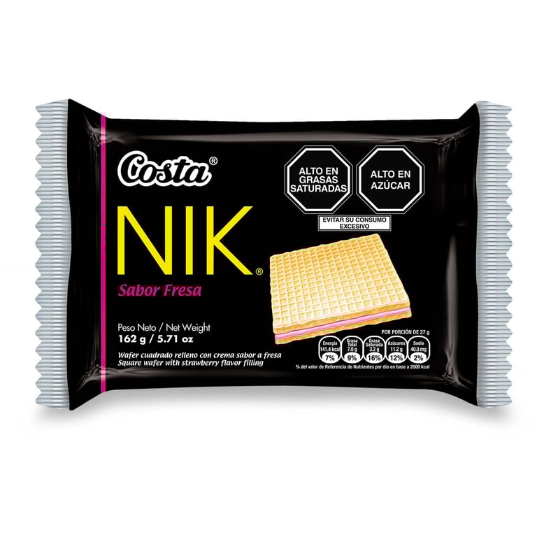 Wafer Nik Fresa 6 x 27 gr | Tottus Perú